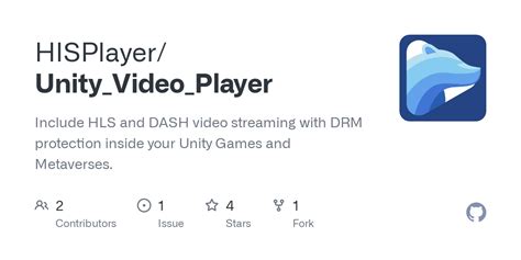 Github Hisplayer Unity Video Player Include Hls And Dash Video Streaming With Drm Protection
