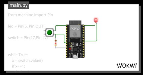 Micro Python External Pull Down Wokwi Esp32 Stm32 Arduino Simulator