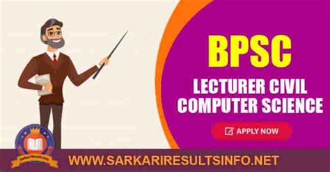 BPSC Lecturer Civil Computer Science Online Form
