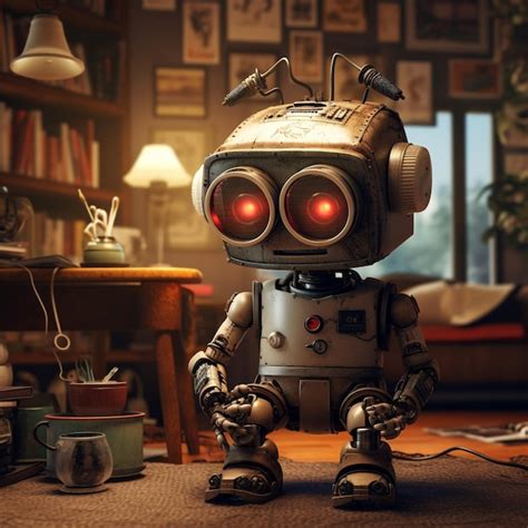Premium Ai Image Anthropomorphic Robot Indoors