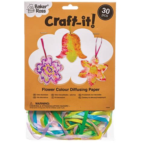 Flower Colour Diffusing Paper Shapes