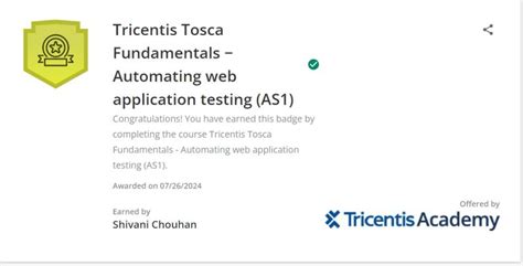 Tricentis Tosca Automationtesting As1 Certification Qualityassurance Shivani Chouhan