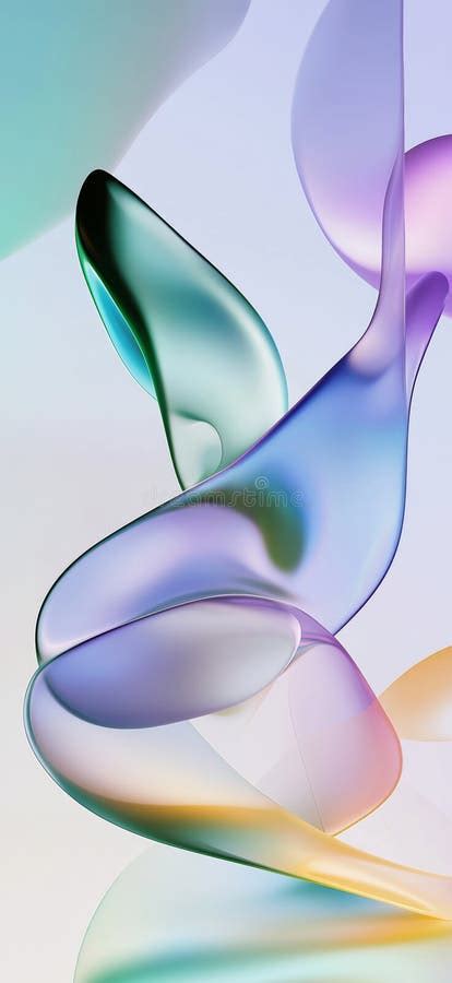 Smooth Pastel Colored Shapes Intertwine And Flow Creating A Gradient Effect With A Mesmerizing