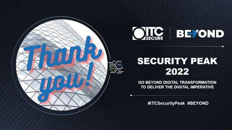Itc Secure On Linkedin Cisos Itcsecuritypeak Beyond Cyberinsights