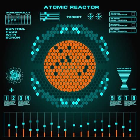 Premium Vector Atomic Reactor Futuristic Virtual Graphic Touch User