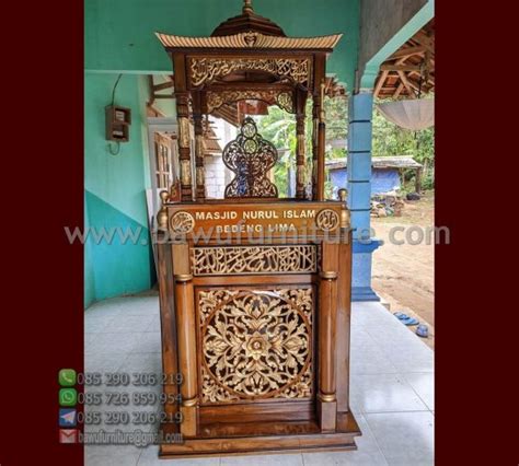 Mimbar Khutbah Jumat Murah Podium Mimbar Pidato Minimalis Stainless Bawu Furniture