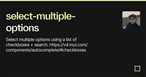 Select Multiple Options Codesandbox