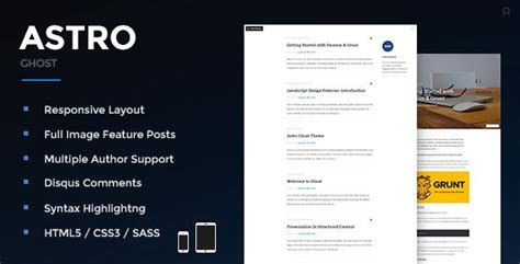 Astro Responsive Ghost Theme