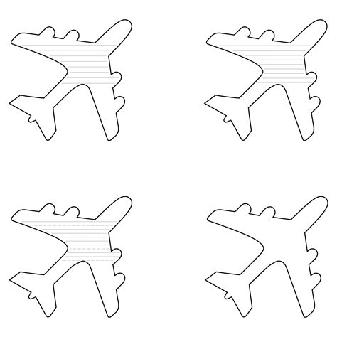 Airplane Shaped Writing Template Free Printable Papercraft Templates