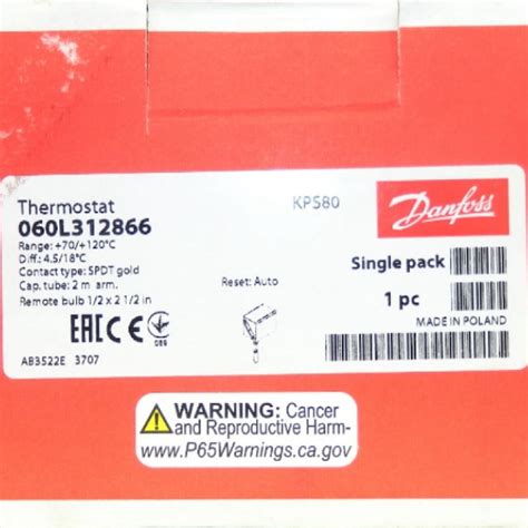 Danfoss 060l312866 Type Kps80 Temperature Switch