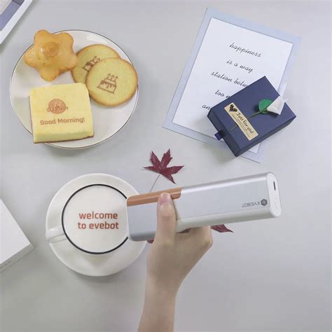 Evebot 식용 잉크 카트리지 Printpen 휴대용 커피 프린터 식품 프린터 케이크 마카롱 인쇄 기계 커피 라떼 아트