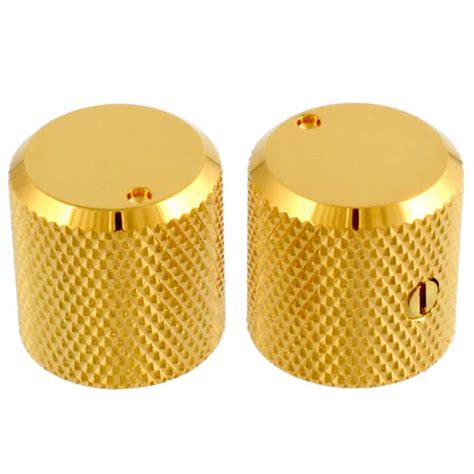 New 2 Metal Guitarbass Knobs With Indicator And Set Screw Reverb