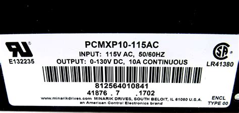 New Minarik 50 17062 002 Controller Pcmxp10 115ac 5017062002 Sb Industrial Supply Inc