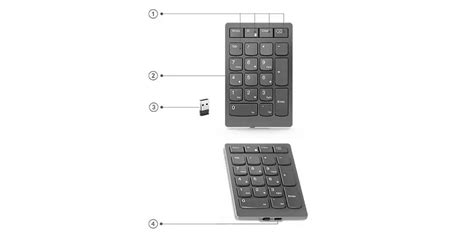 Lenovo Go Wireless Numeric Keypad RF 2 40 GHz Scissors Keyswitch Storm Gray CityCenter