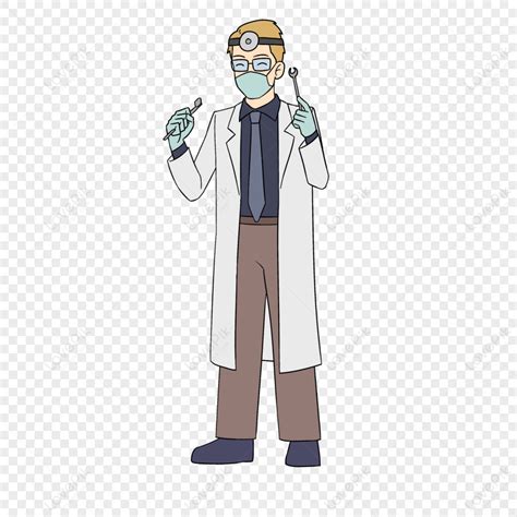 치과 의사 일러스트 클립 아트 만화캐릭터의사들 Png 일러스트 무료 다운로드 Lovepik
