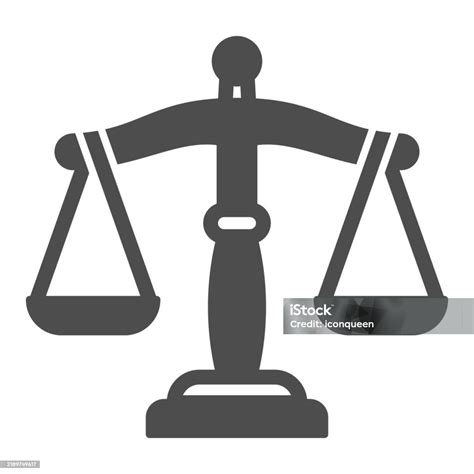 천칭자리는 단단한 아이콘 법학 개념을 확장합니다 벡터 그래픽 흰색 배경에 정의 기호에 대한 무게 저울 모바일 또는 웹 디자인을위한 글리프 스타일 아이콘 가격에 대한 스톡