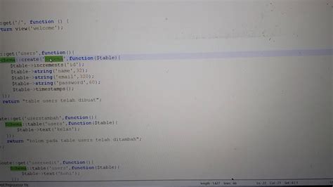 schema builder dasar laravel pemrogaraman web lanjut p2 youtube