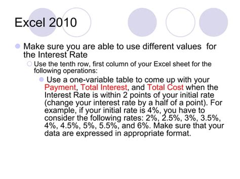 Instructions Third Assignment Loan Analysis Ppt