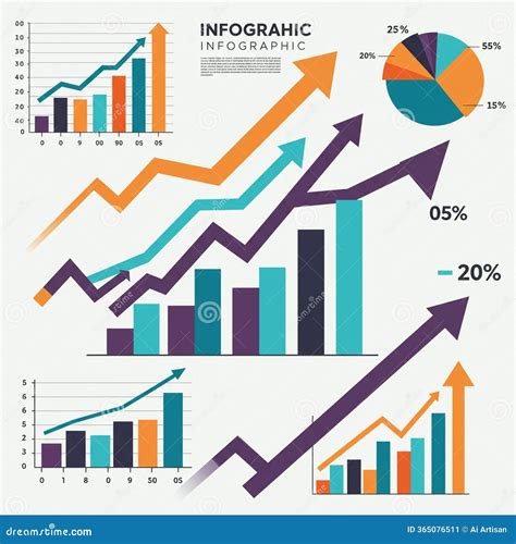 Infographic Features Various Data Visualizations Including Pie Charts