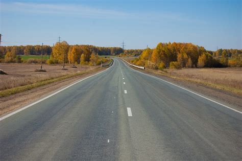 Road Autumn Clear Sky Yellow · Free photo on Pixabay