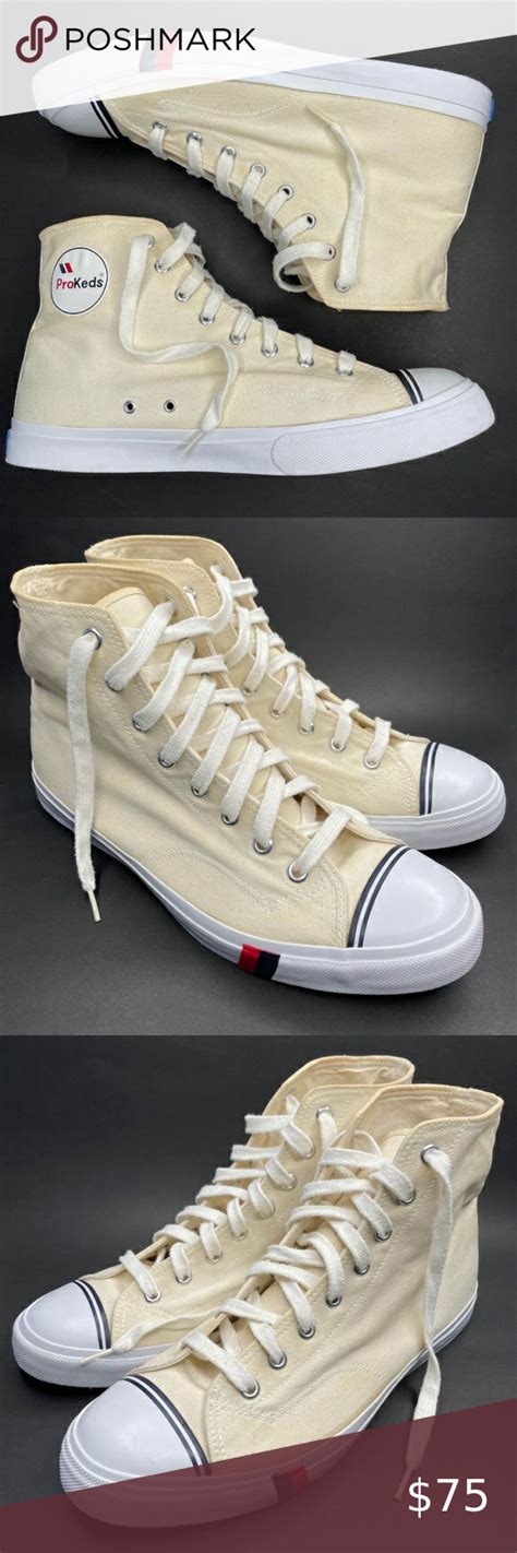 Vintage Pro Keds Canvas Hi Top Sneakers 70s 80s Keds Top Sneakers