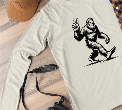 Bigfoot Peace Sign Cut Files Fun Bigfoot Peace Vector Silhouette