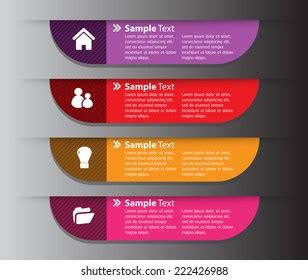 Modern Design Text Box Template Website Stock Vector Royalty Free 204555574 Shutterstock