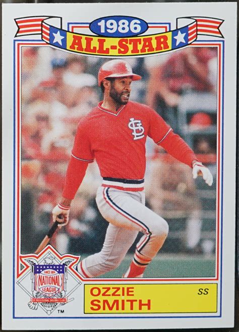 1987 Topps 1986 All Star Game Commemorative Set Glossy Ozzie Smith
