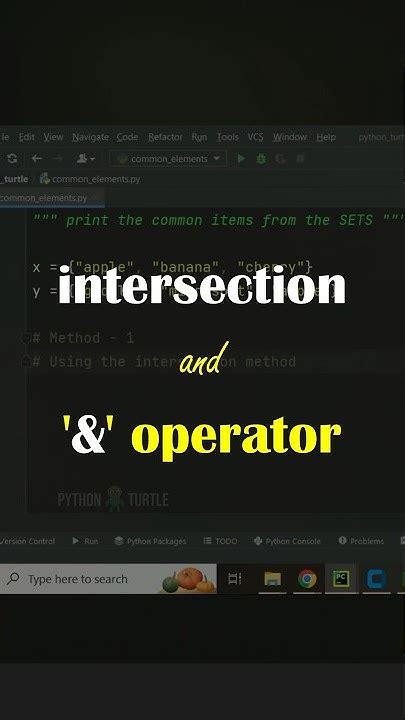 Python Finding Common Elements Between Two Sets Youtube