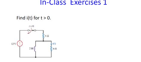 Solved Find I T For T Chegg Com