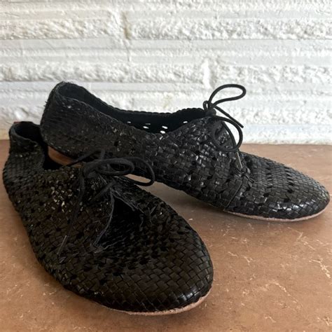 Daniela Mori Shoes Daniela Mori Woven Black Leather Shoe Flat Poshmark