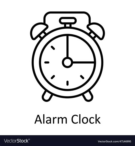 Alarm Clock Outline Icon Design Royalty Free Vector Image