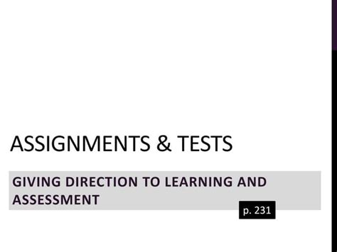 Assessment Assignment Testing Pptx