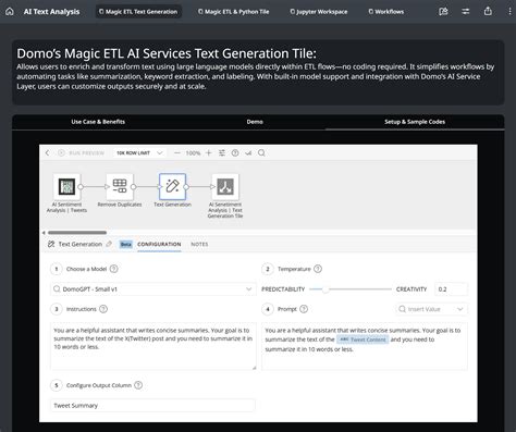 Summarize Text With Ai In Domo Workflows Step By Step Tutorial Domo Community Forum