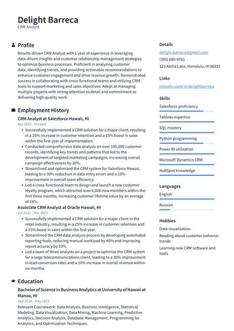Top 17 Crm Analyst Resume Objective Examples Resumecat