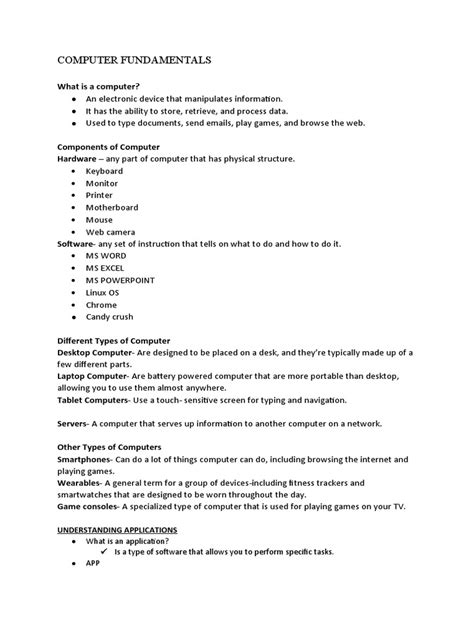 A Comprehensive Guide To Computer Fundamentals Exploring Hardware