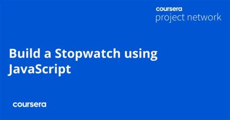 Building A Stopwatch Using Javascript Free Online Courses With