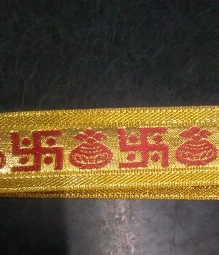 Polyester Red Velvet Pooja Assan Lace At Rs 65roll In Surat Id