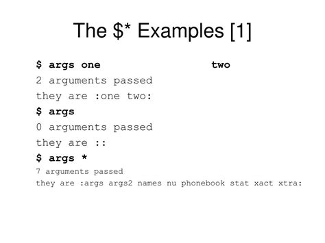 Ppt Introduction To Unix Ca263 Passing Arguments Powerpoint