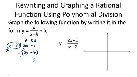 Applying Polynomial Division To Rational Functions Example 1 Video Algebra CK 12