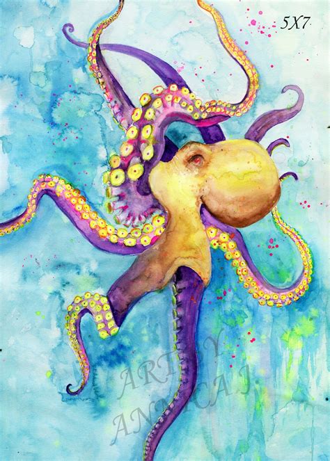 Abstract Octopus Art