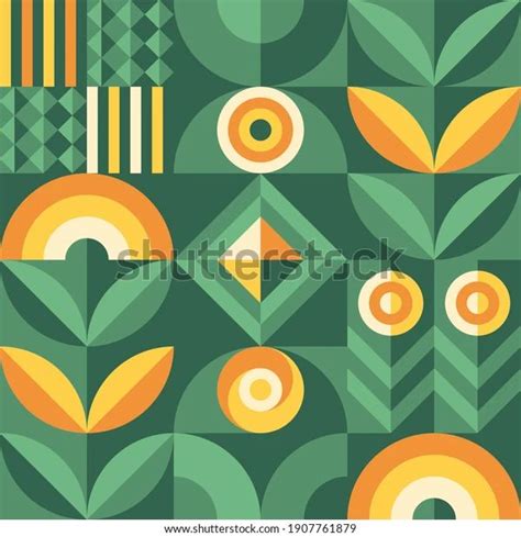 Abstract Geometric Vector Pattern Scandinavian Style стоковая векторная графика без