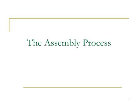 Ppt The Assembly Process Powerpoint Presentation Free Download Id Ppt The Assembly Process Powerpoint Presentation Free Download Id