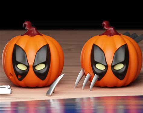 Deadpool Halloween Pumpkin By Techsculpt Download Free Stl Model