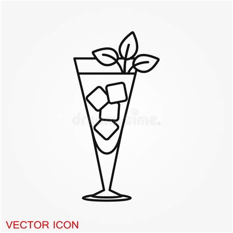 Cocktail Icon Vector Pictogram Isolated On Background Symbol Logo