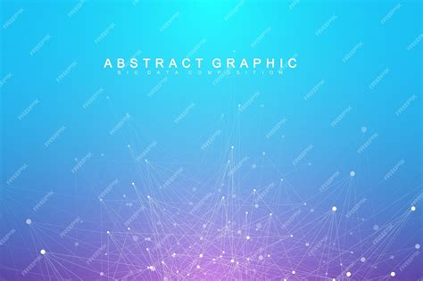 Premium Vector Big Data Visualization Geometric Abstract Background