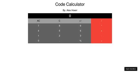 React Code Calculator Codesandbox React Code Calculator Codesandbox
