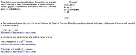 Solved Refer To The Accompanying Data Display That Results