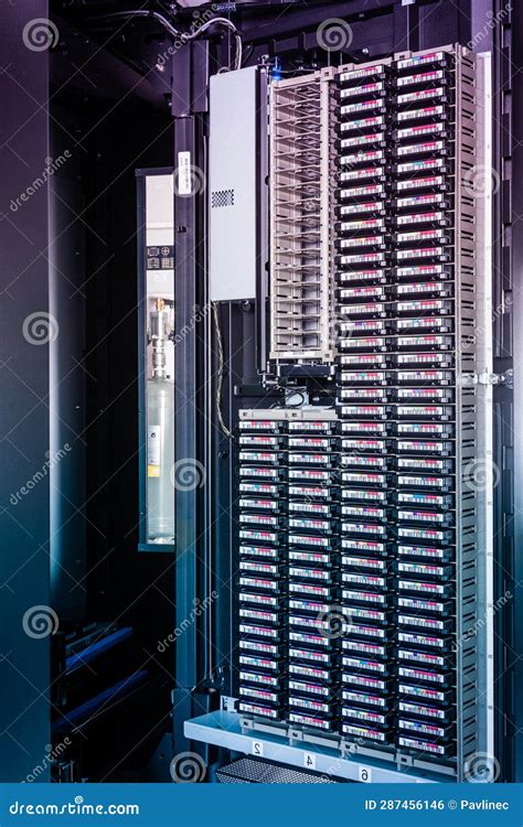 Cluster Of Hard Drives Stacked Inside Data Storage Cabinet Stock Photo Image Of Information