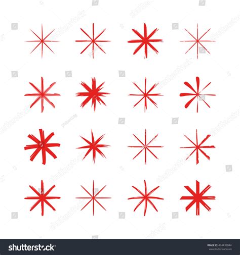 Red Asterisk Symbols Stock Vector Royalty Free 434438044 Shutterstock